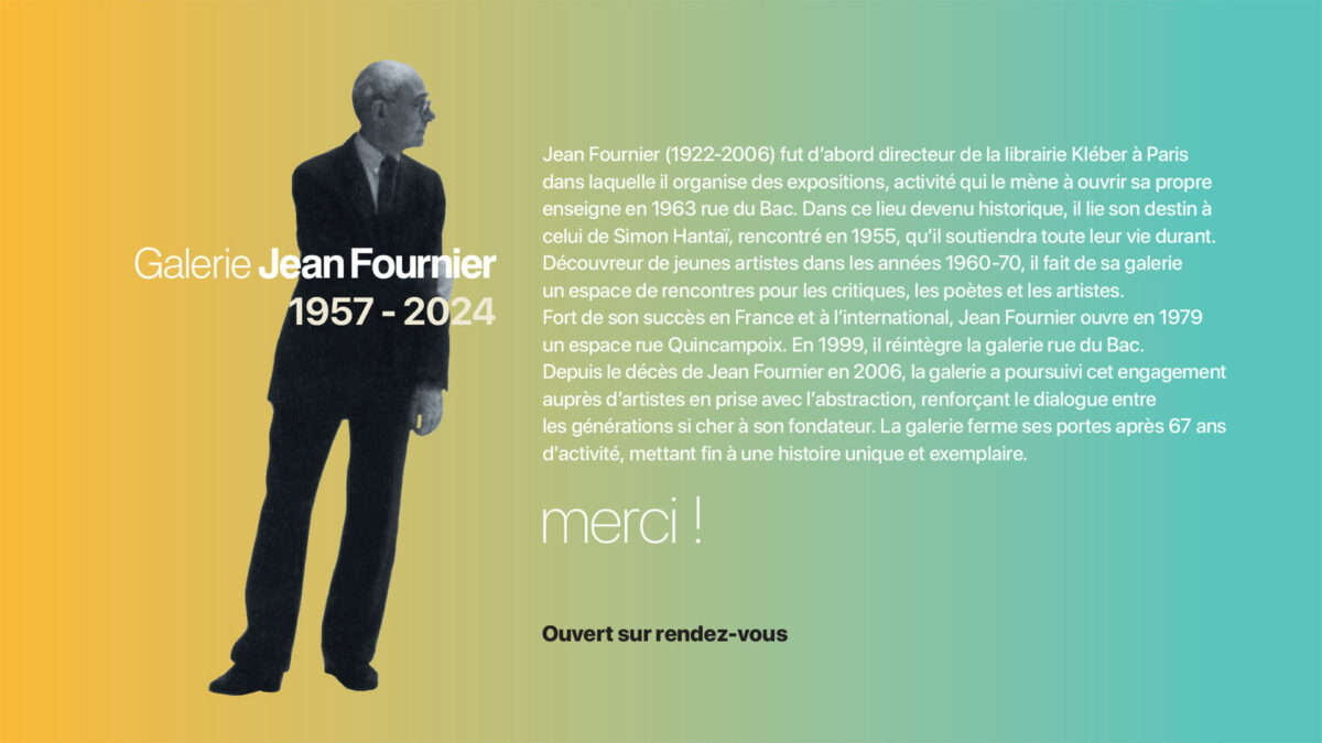 Galerie Jean Fournier 1957-2024 • Galerie Jean Fournier